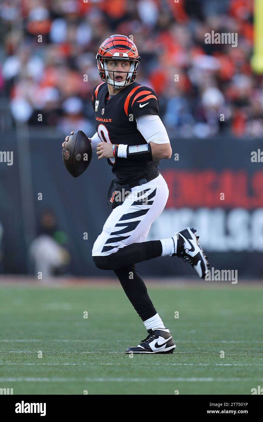 Cincinnati Bengals quarterback Joe Burrow (9) in action during an NFL ...