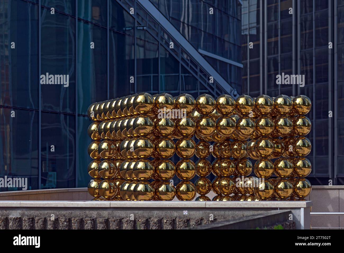 Art object cube sphere designed by Cyril Lancelin, La Defence, largest ...