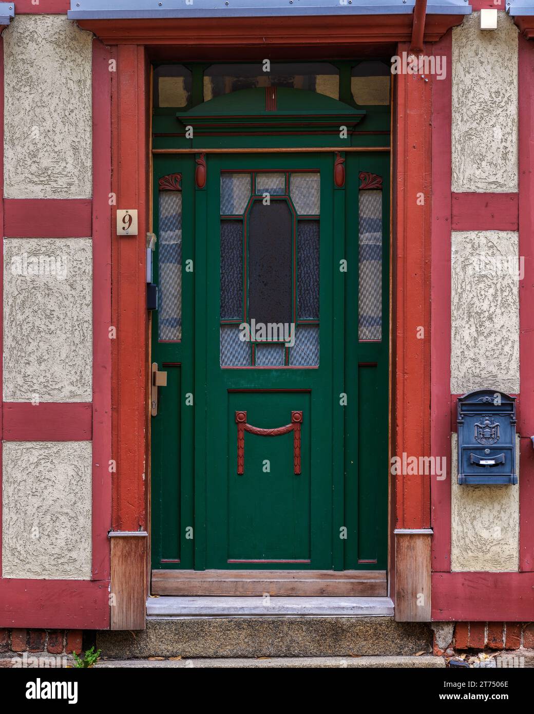 Beautiful colorful wooden door Stock Photo - Alamy