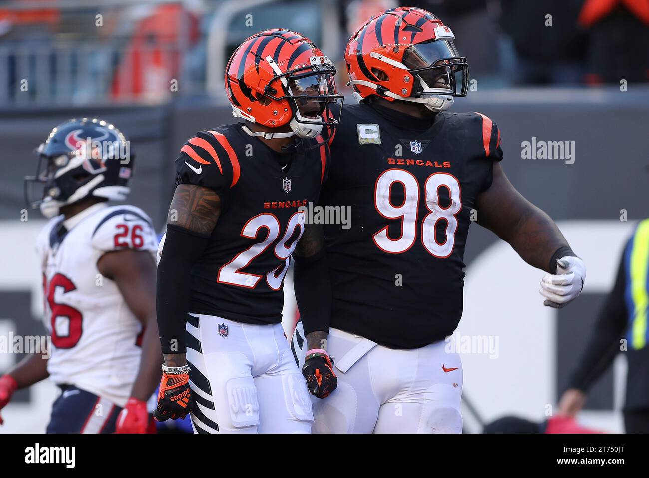 Cincinnati Bengals cornerback Cam Taylor-Britt (29) celebrates with ...