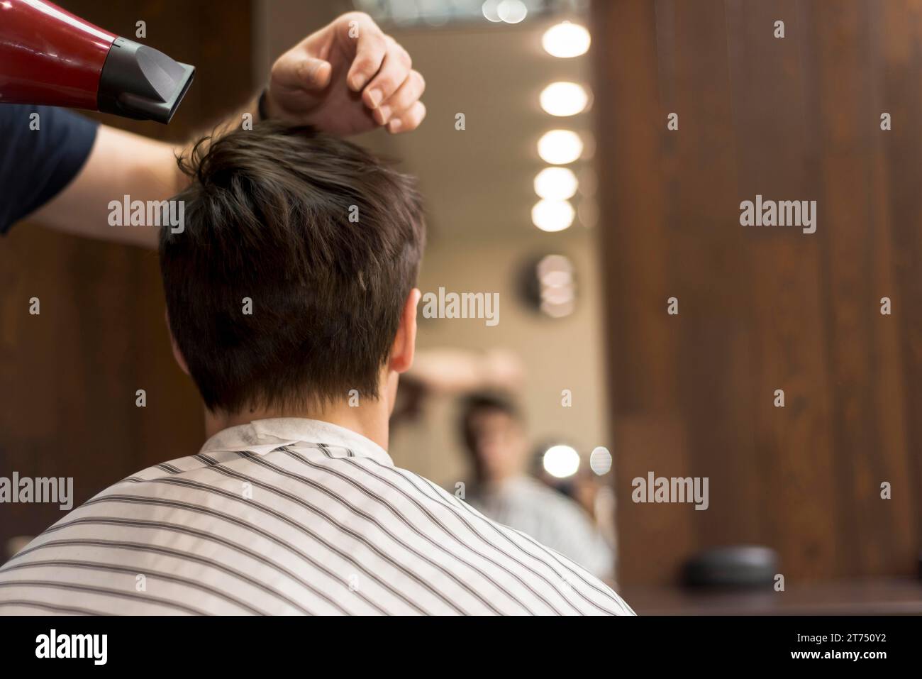 Back view man barbershop Stock Photo - Alamy