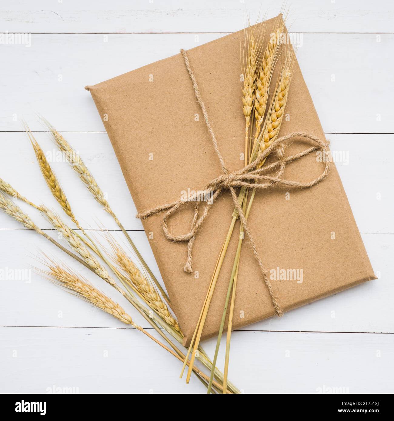 Carton box with wheat Stock Photo - Alamy