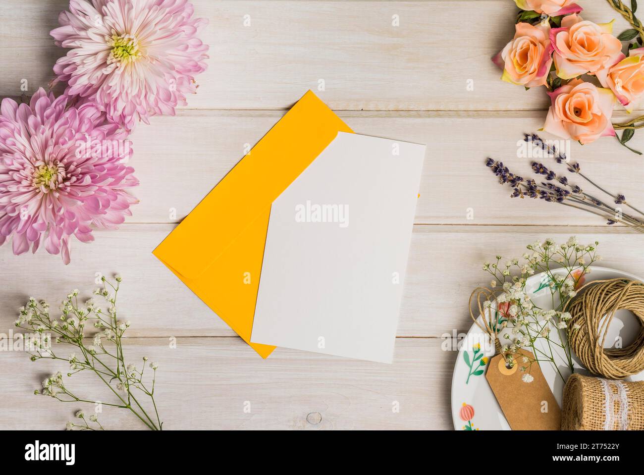Cute decoration with letter envelope Stock Photo - Alamy