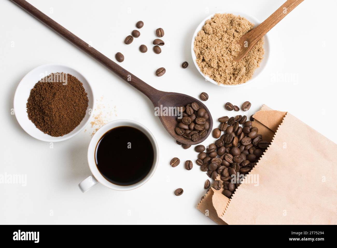 Flat lay coffee hi-res stock photography and images - Alamy