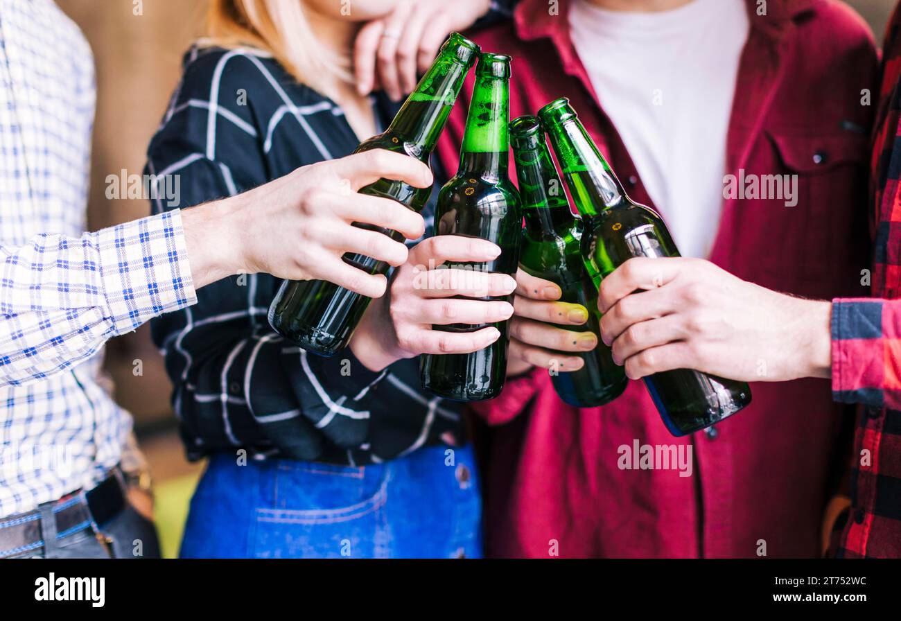 Clinking bottles hi-res stock photography and images - Alamy
