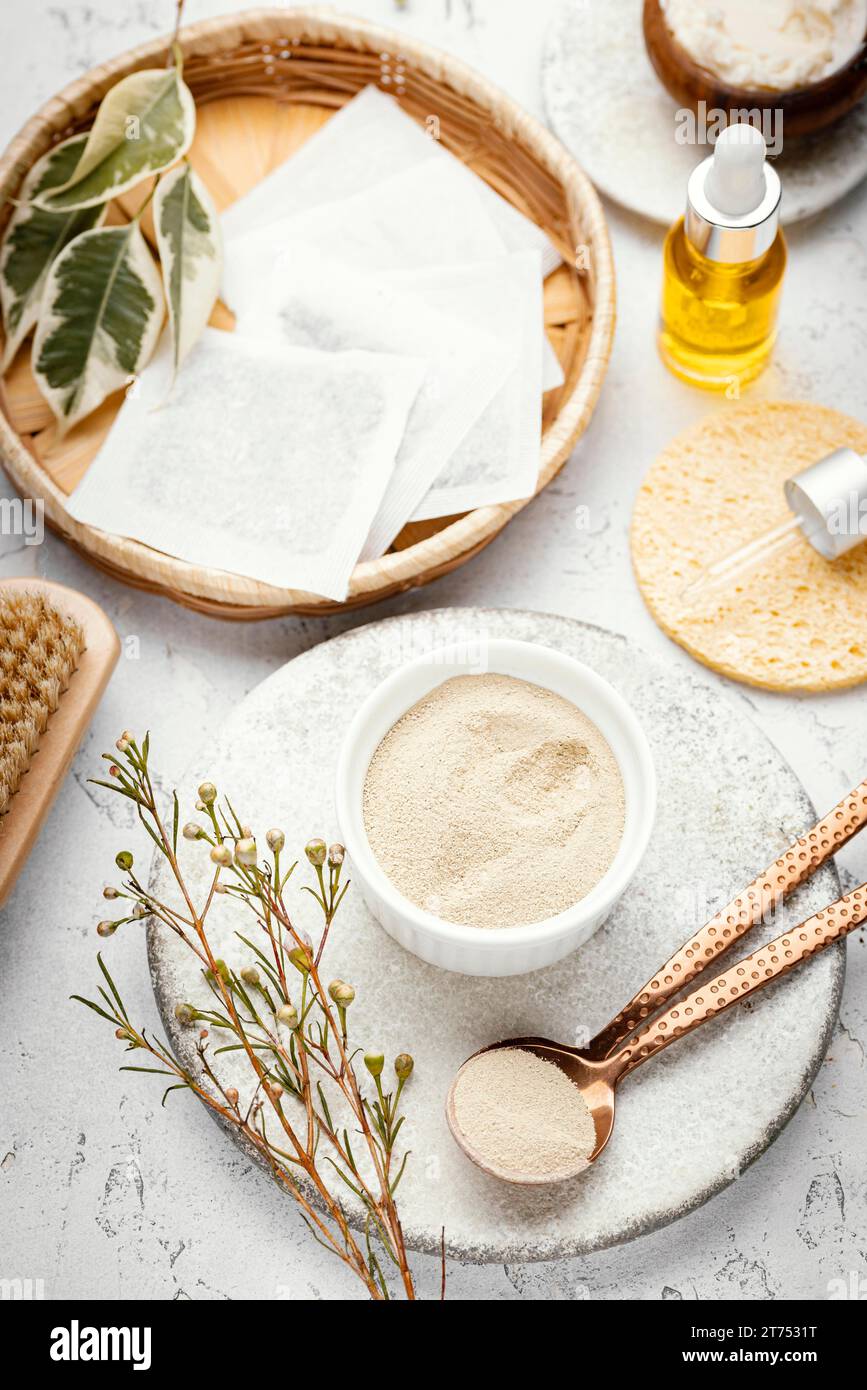 Homemade remedy with plants Stock Photo - Alamy