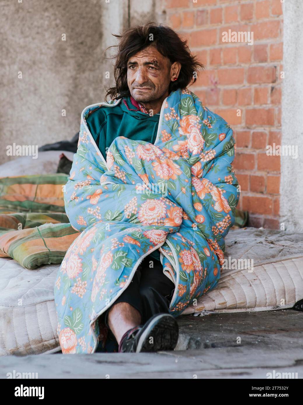 Young homeless person bed hi-res stock photography and images - Alamy