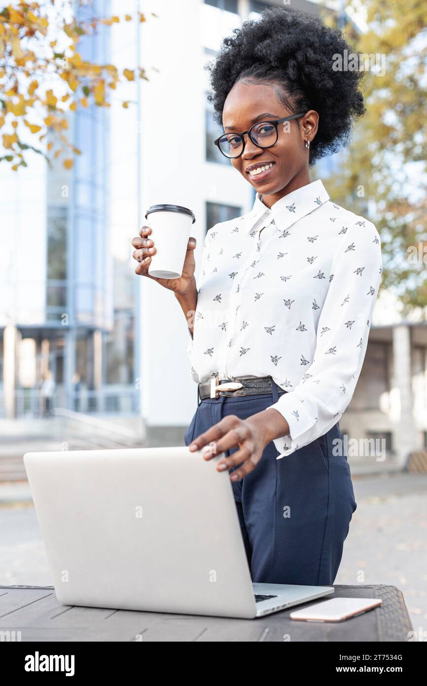 Woman low angle business hi-res stock photography and images - Alamy