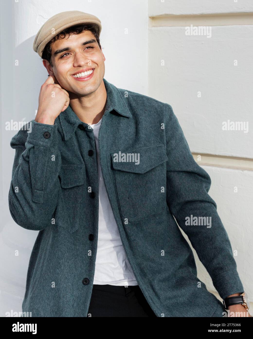 Happy afro man posing hi-res stock photography and images - Alamy