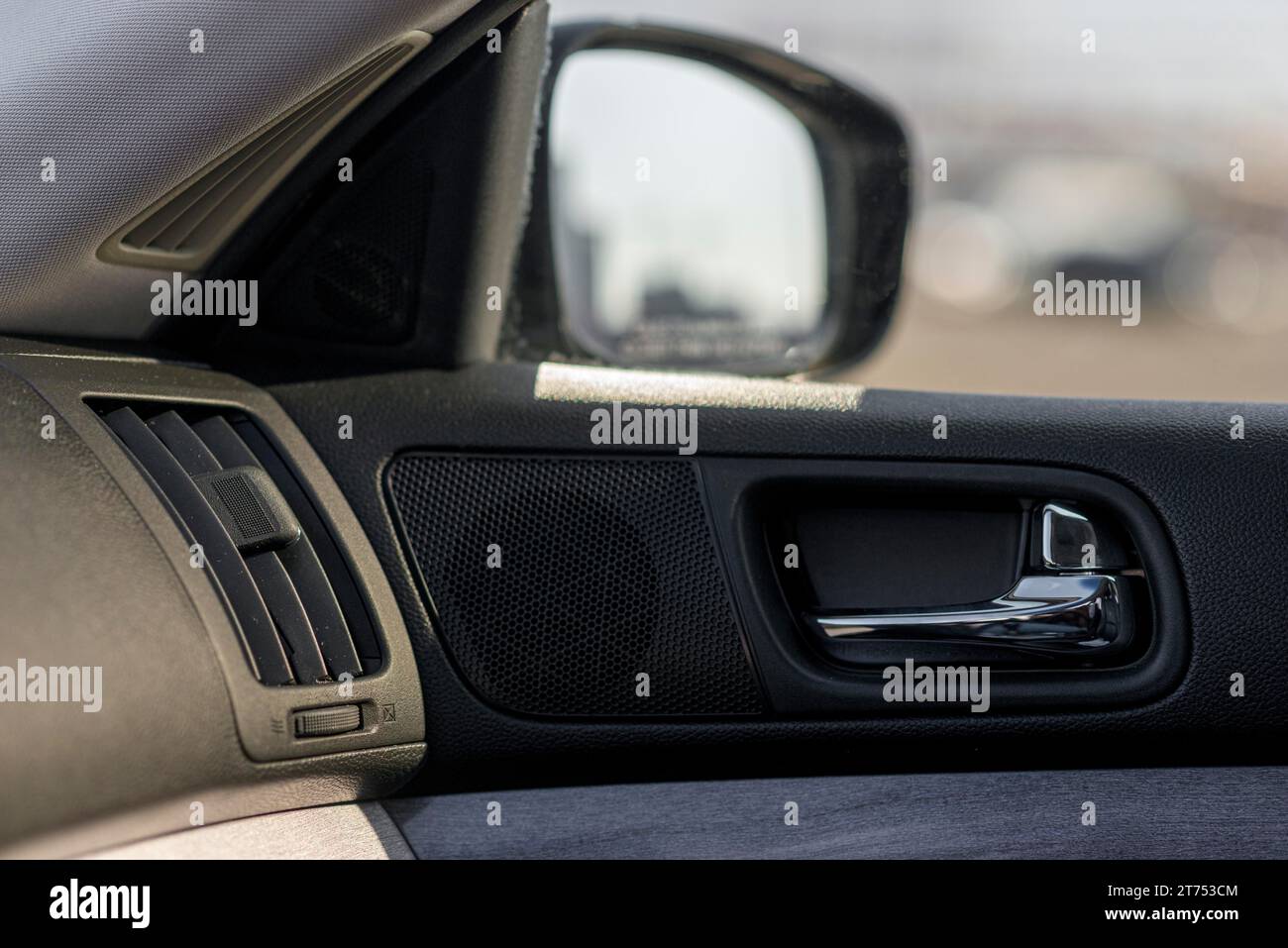 Modern luxury interior brand new car Stock Photo - Alamy