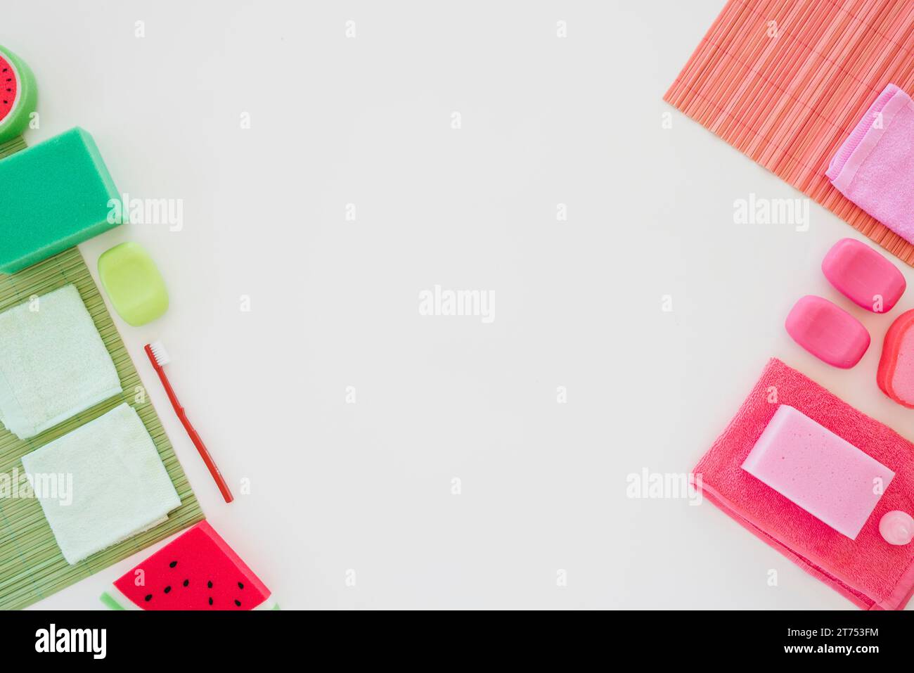 Personal hygienic products bright colors Stock Photo - Alamy