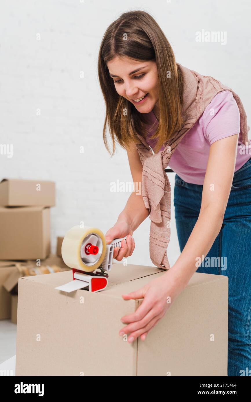 Woman duct tape hi-res stock photography and images - Alamy