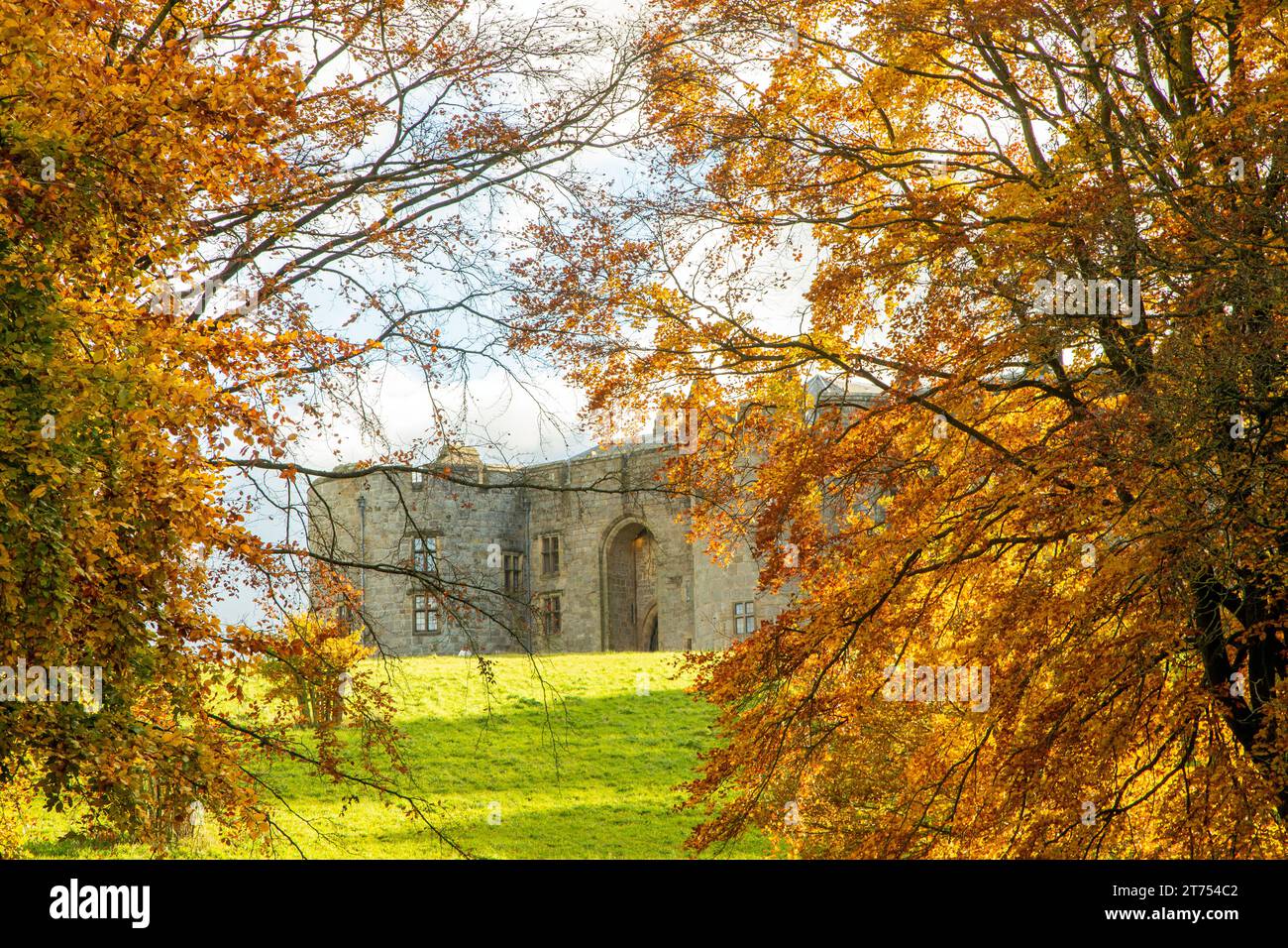 Chirk Castle in the grounds and parkland of the National Trust Chirk ...
