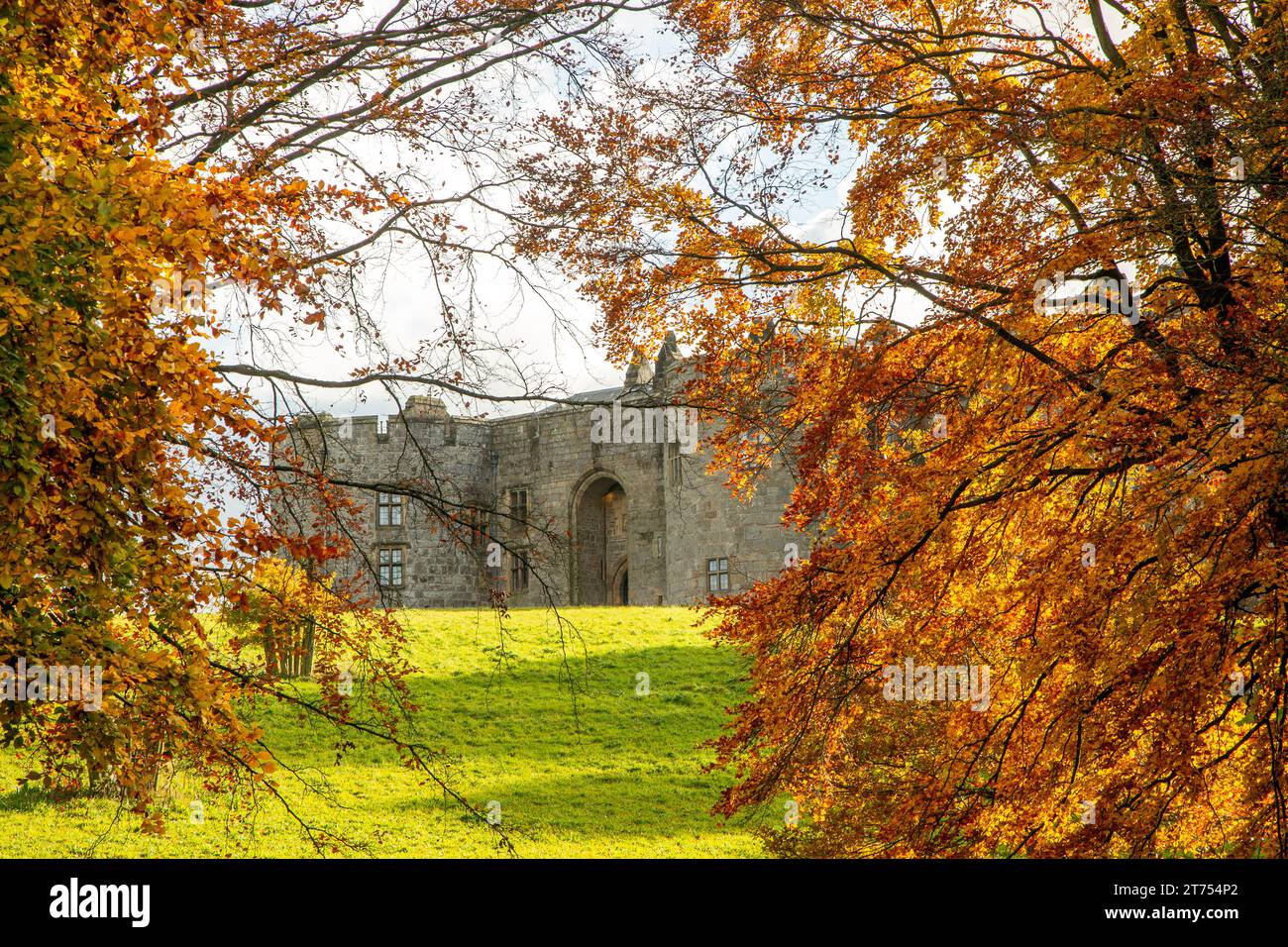 Chirk Castle in the grounds and parkland of the National Trust Chirk ...