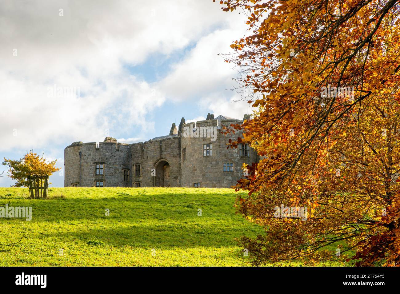 Chirk Castle in the grounds and parkland of the National Trust Chirk ...