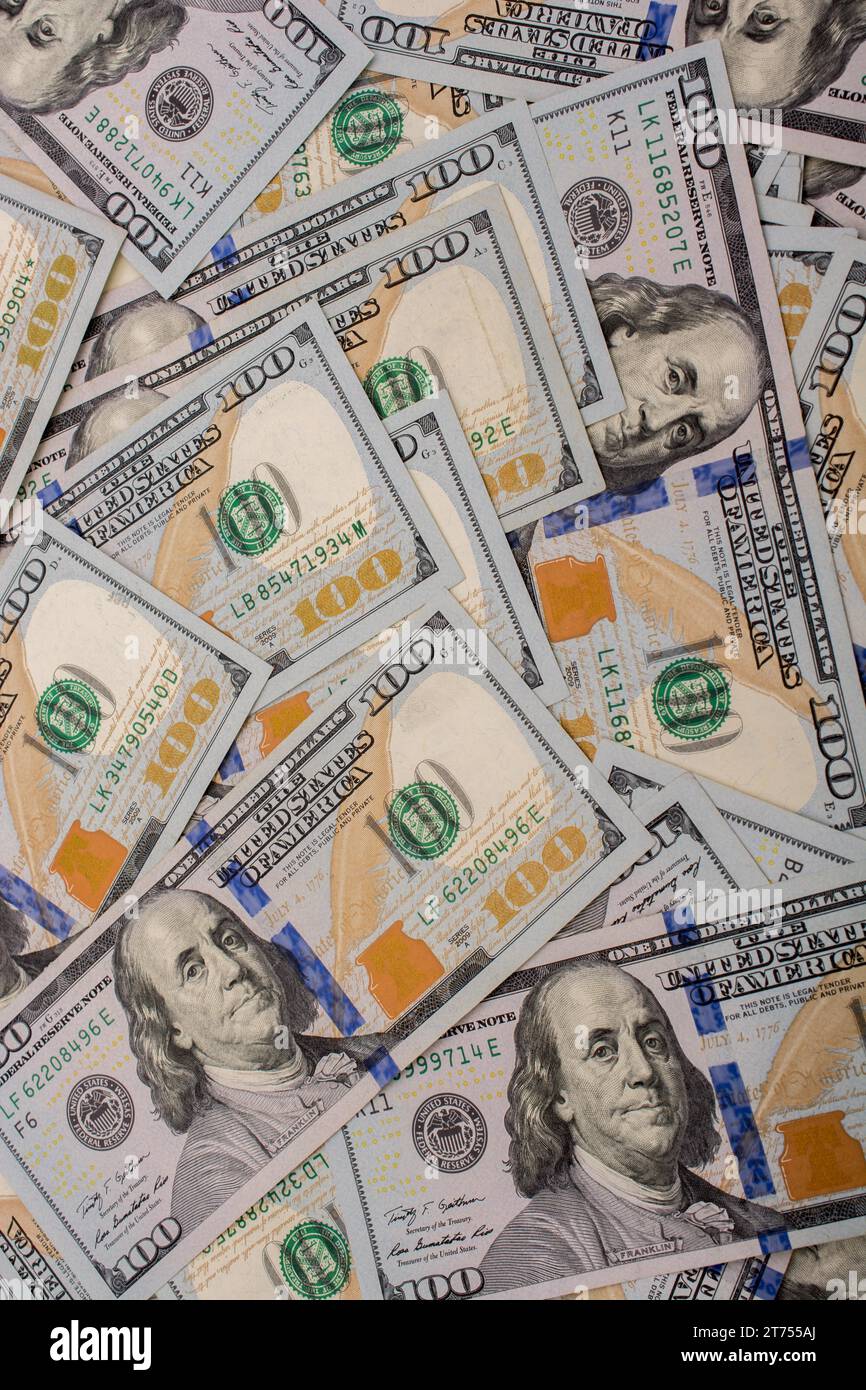 Banknotes of US dollar spread around on the ground Stock Photo - Alamy