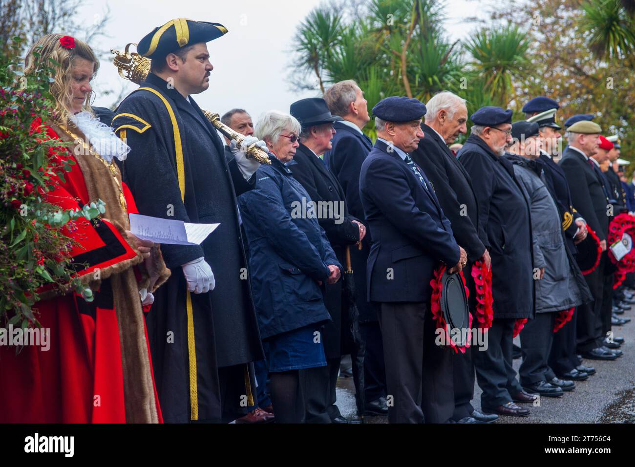 Falmouth remembers the Fallen on remembrance day 2023 with a parade of ...