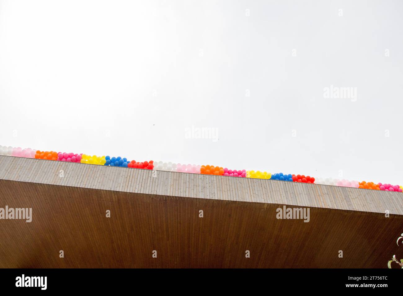 Color balloons on roof hi-res stock photography and images - Alamy