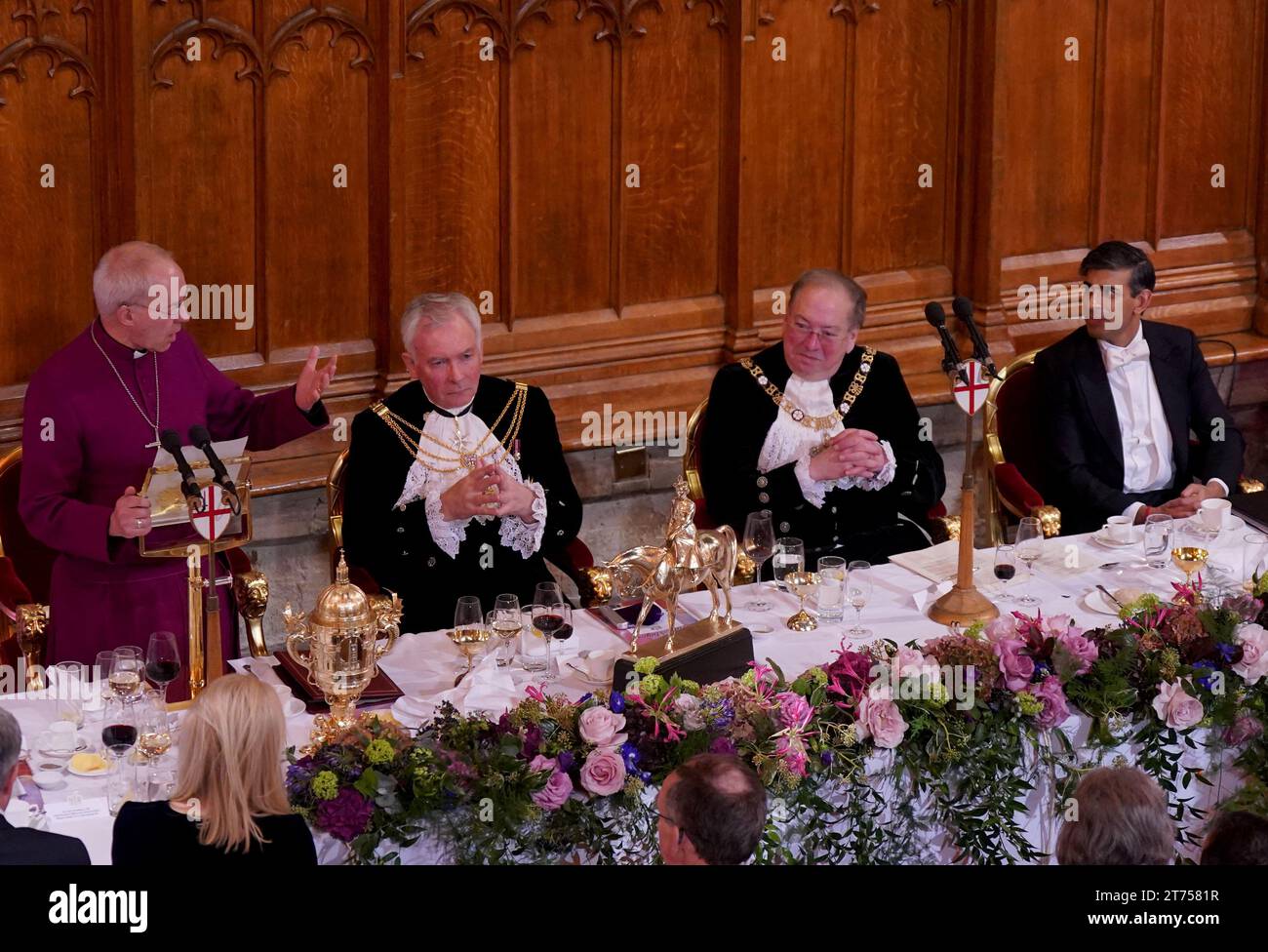 Archbishop of Canterbury Justin Welby (left) speaks at the annual Lord ...
