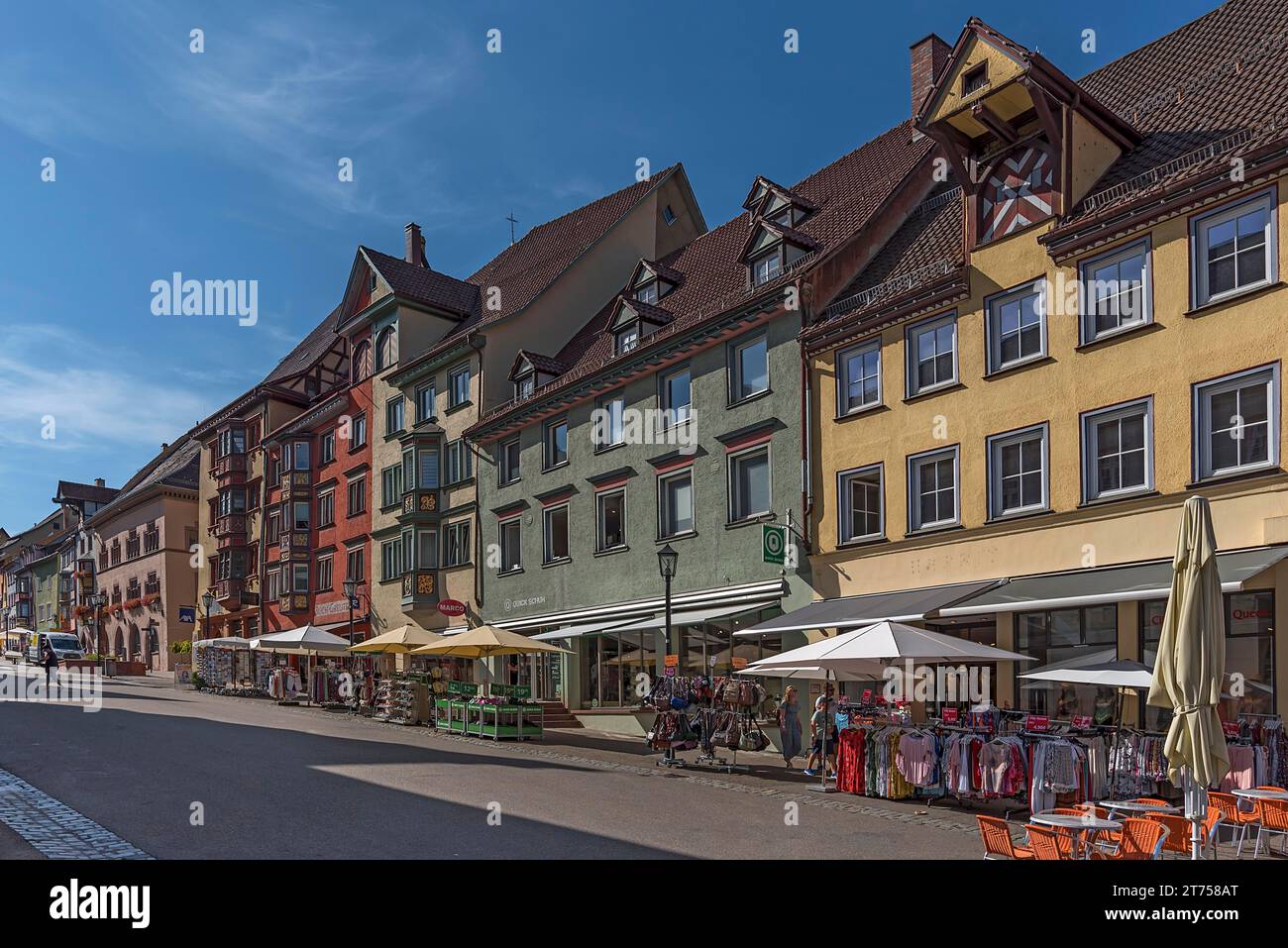 Historic houses in the old town centre of Rottweil, Baden-Wuerttemberg ...