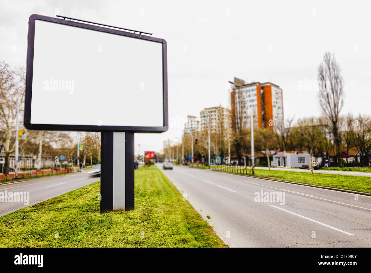 Blank billboard road city useful advertising Stock Photo - Alamy