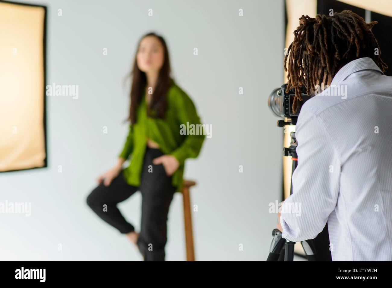 Blurred woman posing Stock Photo - Alamy