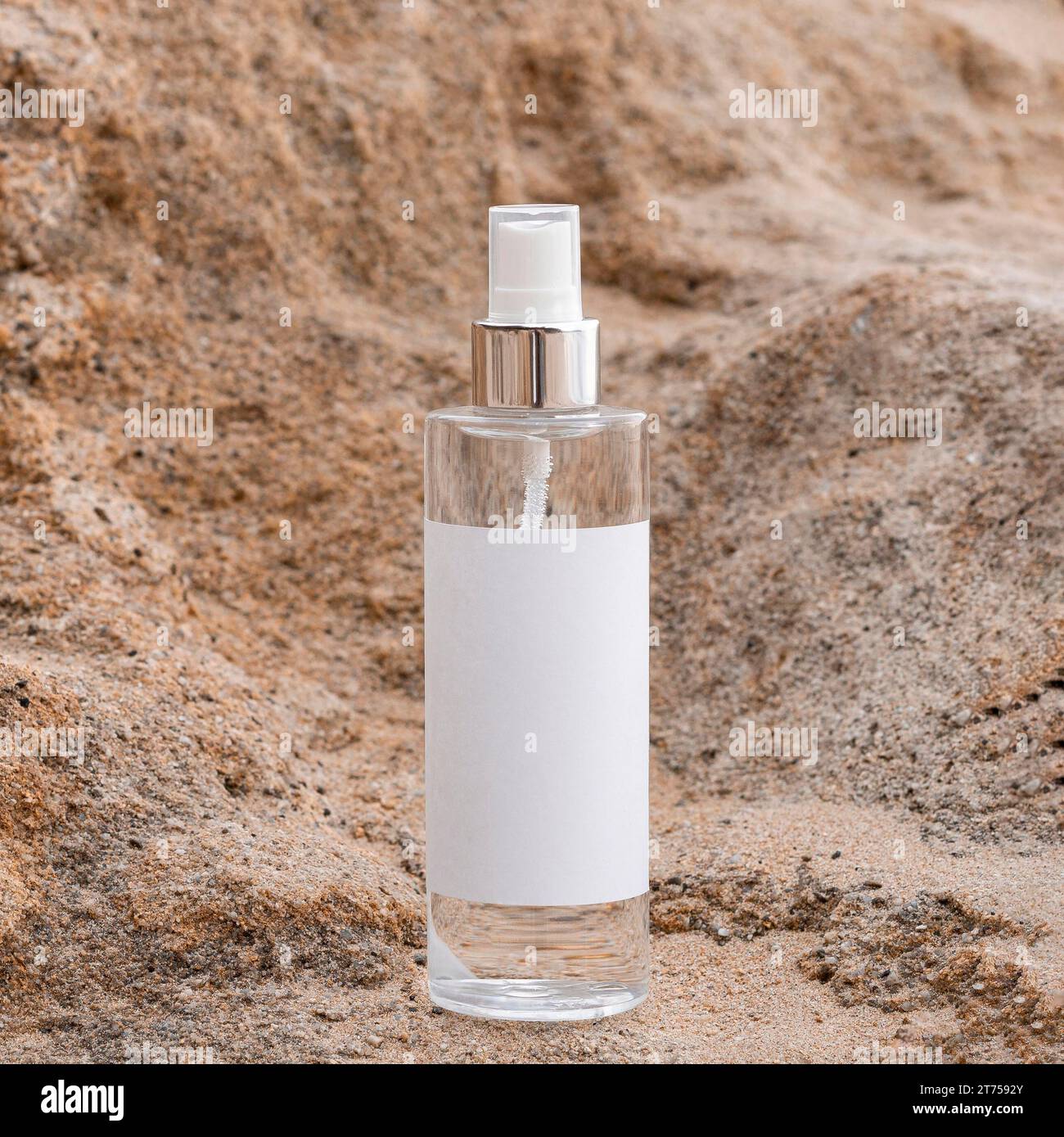 Body product recipient sand Stock Photo - Alamy