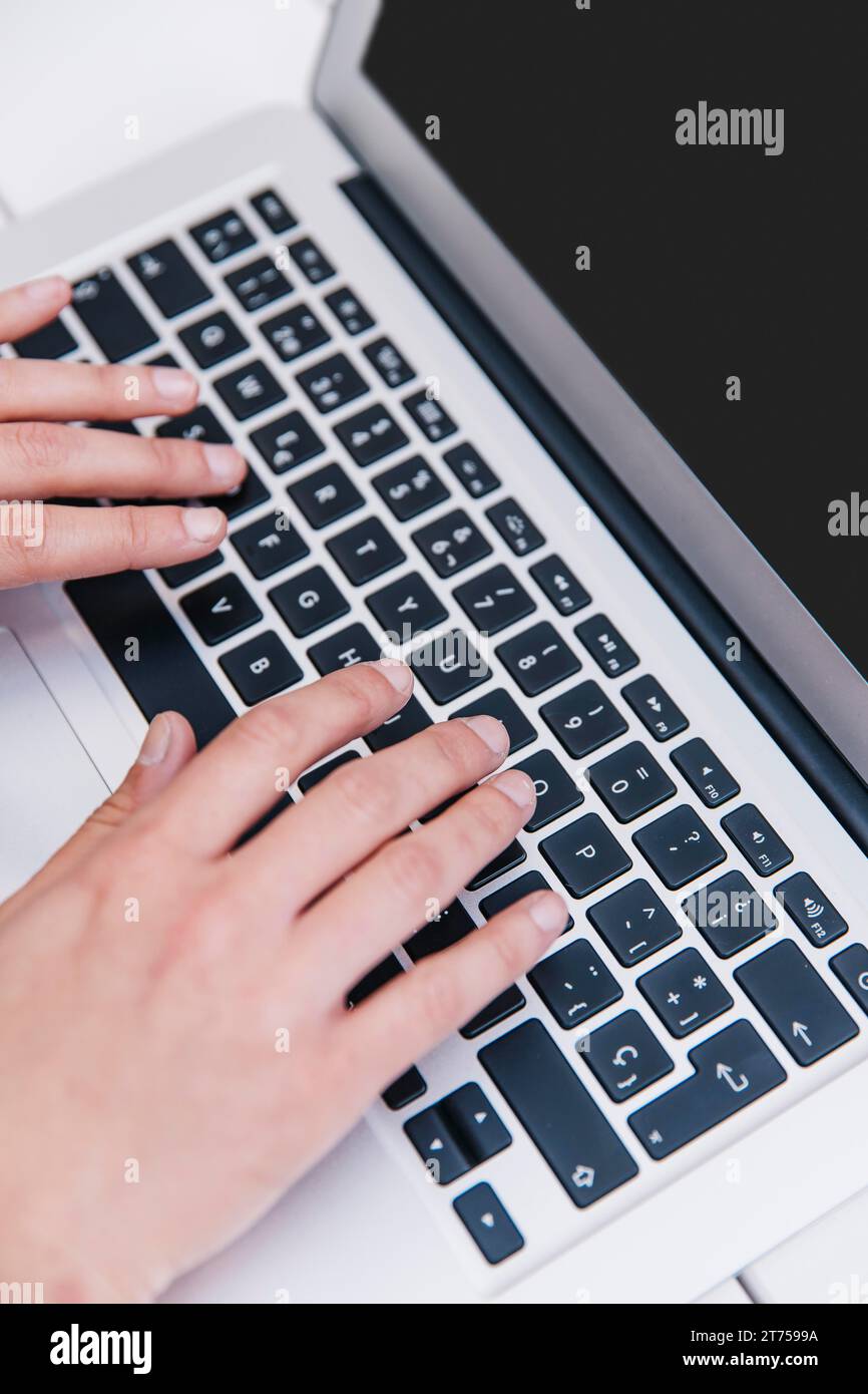 Close up person typing hi-res stock photography and images - Alamy