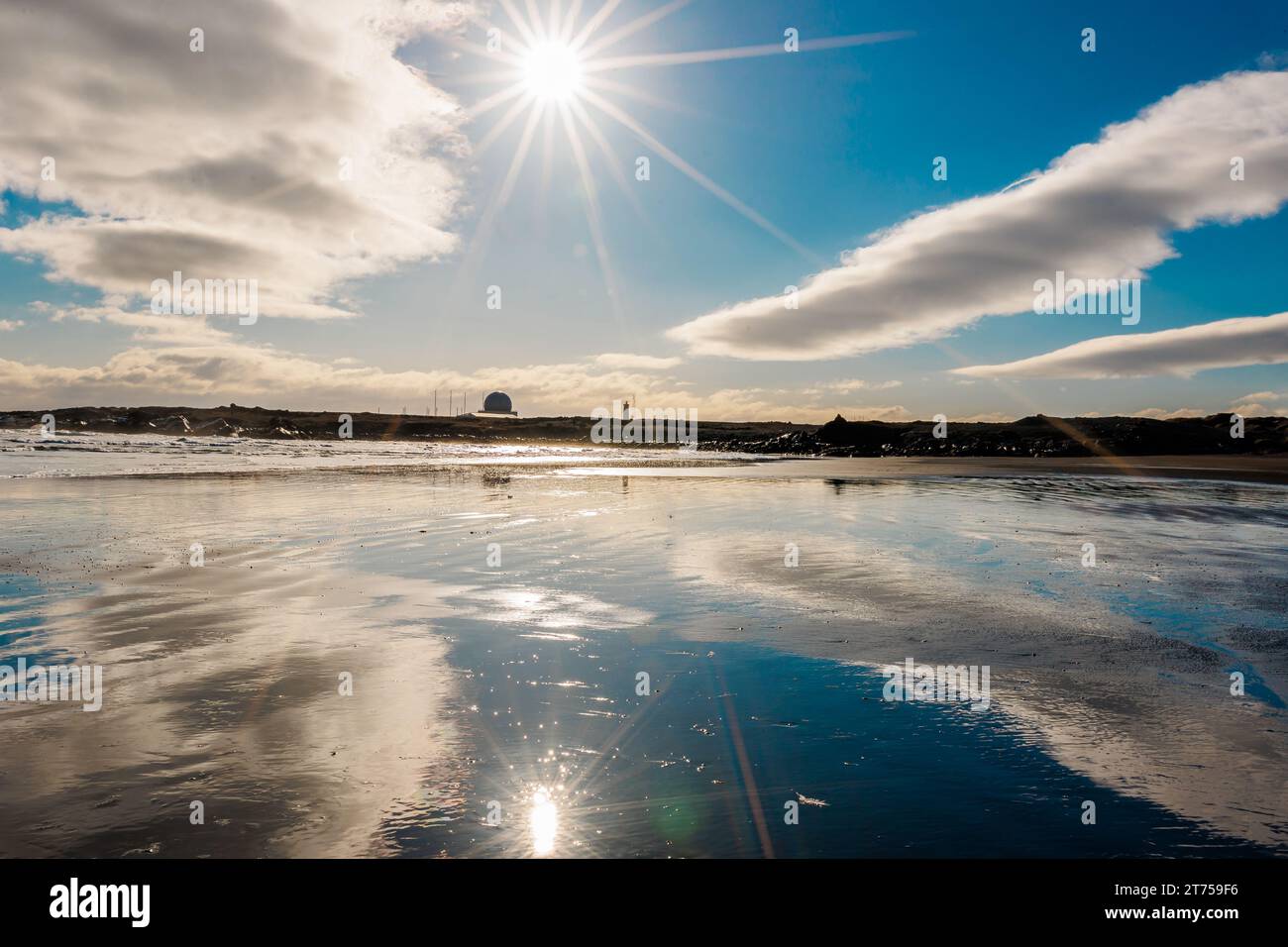 Former NATO military base in iceland near black sand beach, Keflavik ...