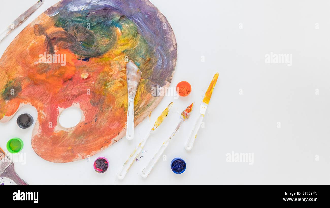 Composition professional tools fine art Stock Photo - Alamy