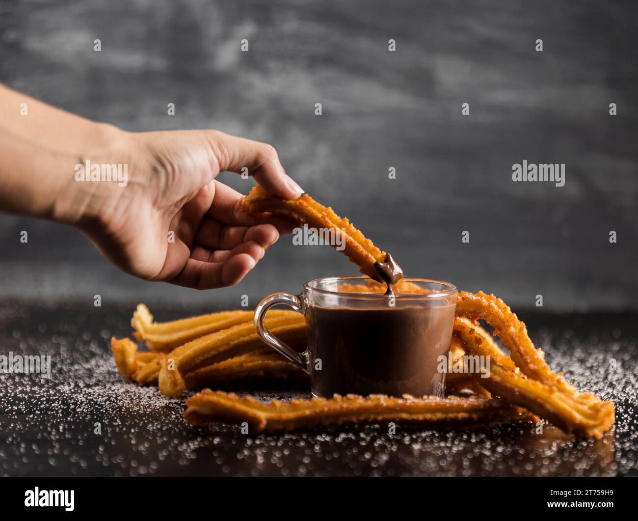 Long crispy churros hi-res stock photography and images - Alamy