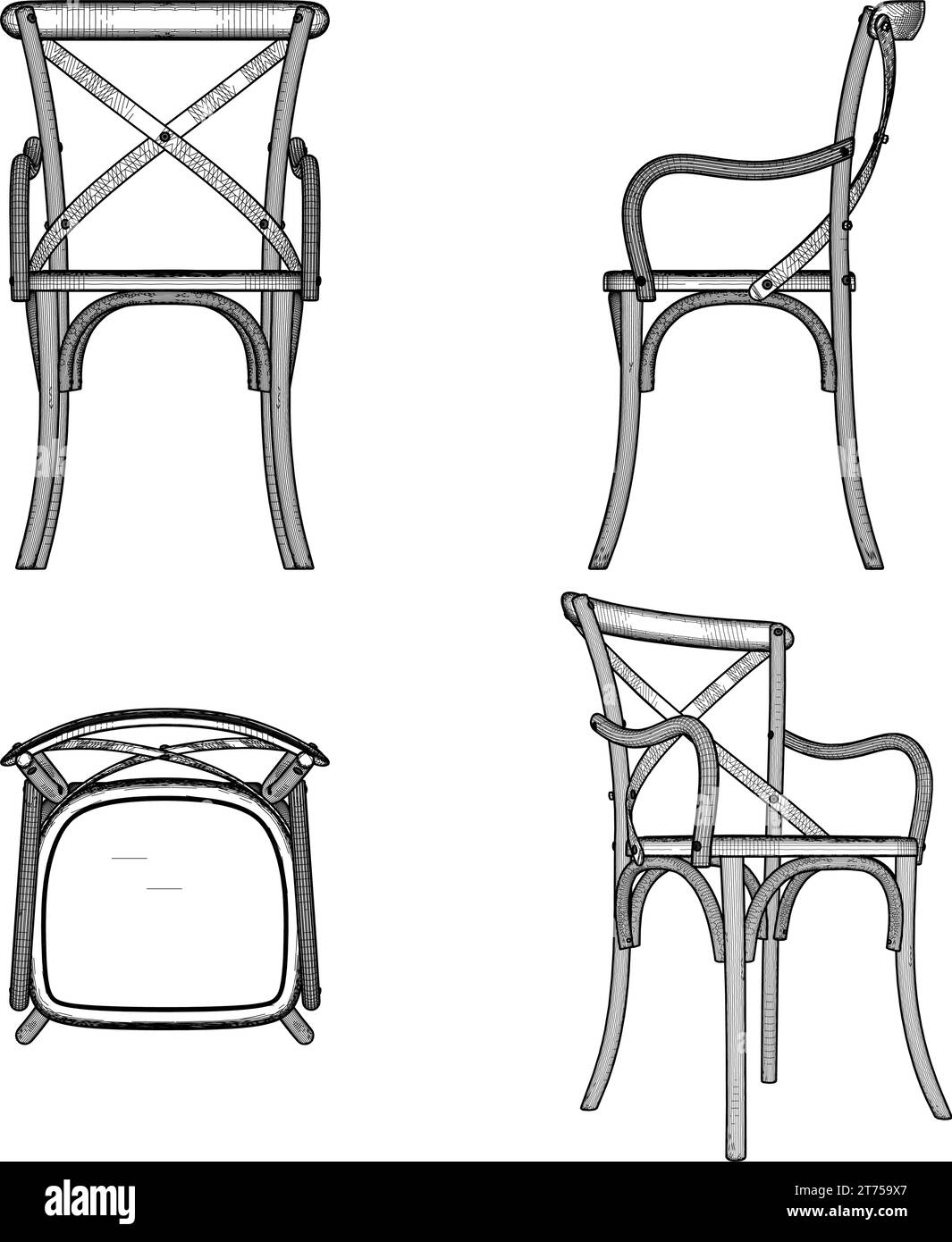 Rattan Chair Vector. Illustration Isolated On White Background. A vector illustration Of A Chair ...