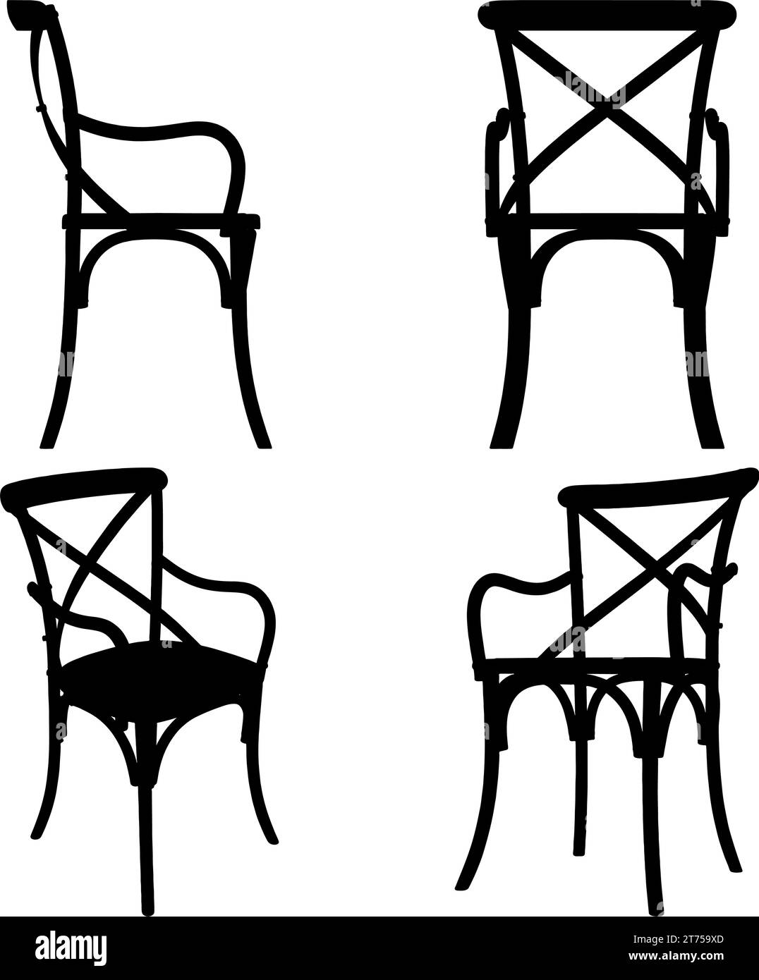 Rattan Chair Vector. Illustration Isolated On White Background. A vector illustration Of A Chair ...