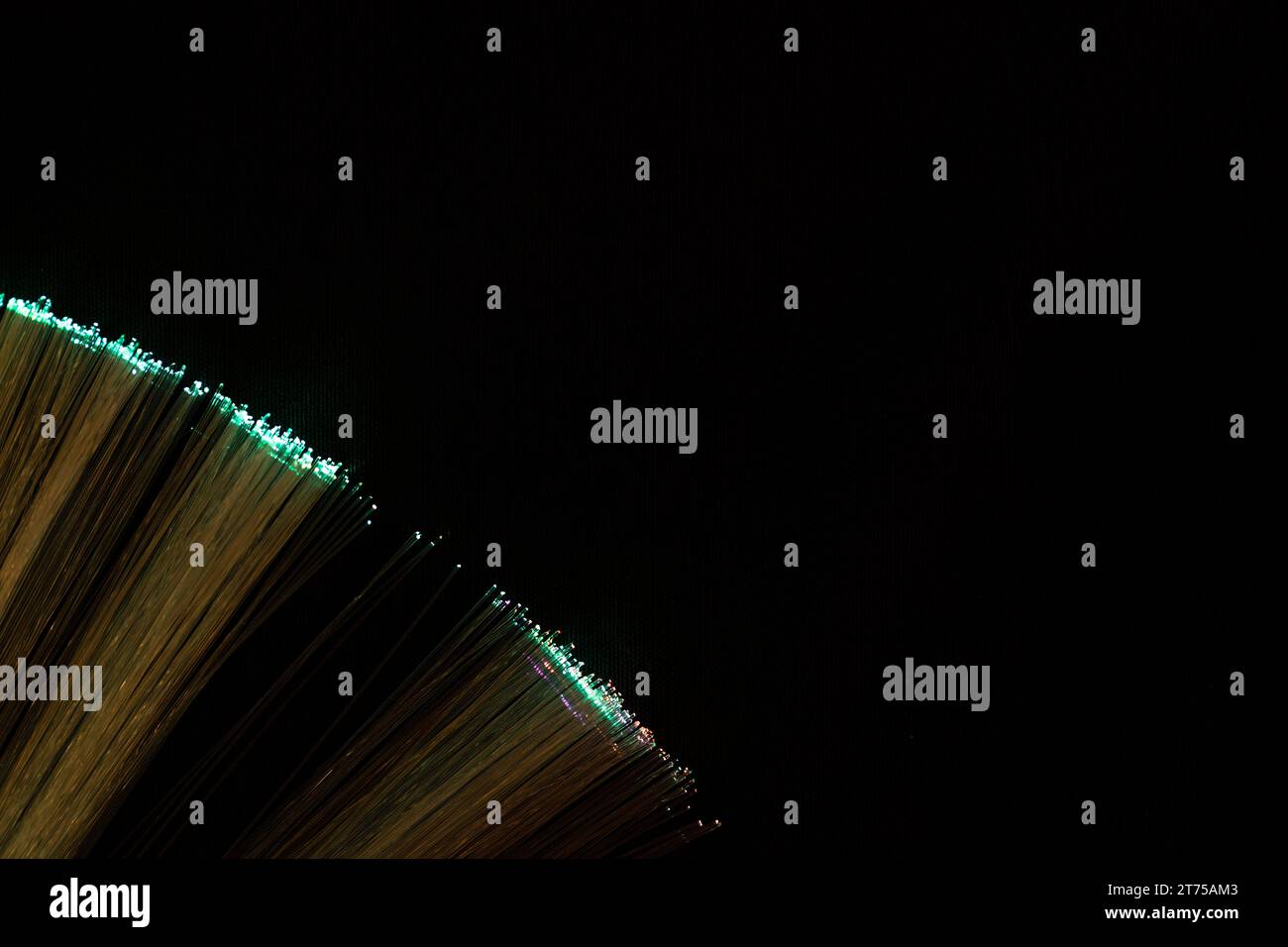 Optical fiber straws with light Stock Photo - Alamy