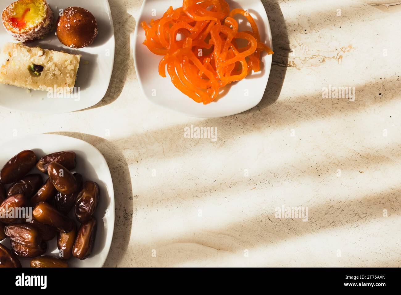 Ramadan concept wit top view food Stock Photo - Alamy