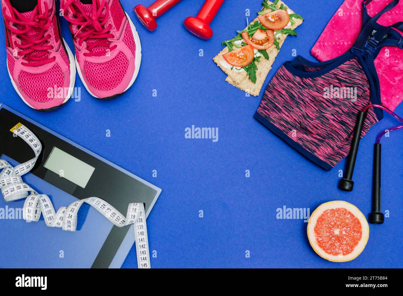 Sport set healthy training process Stock Photo - Alamy