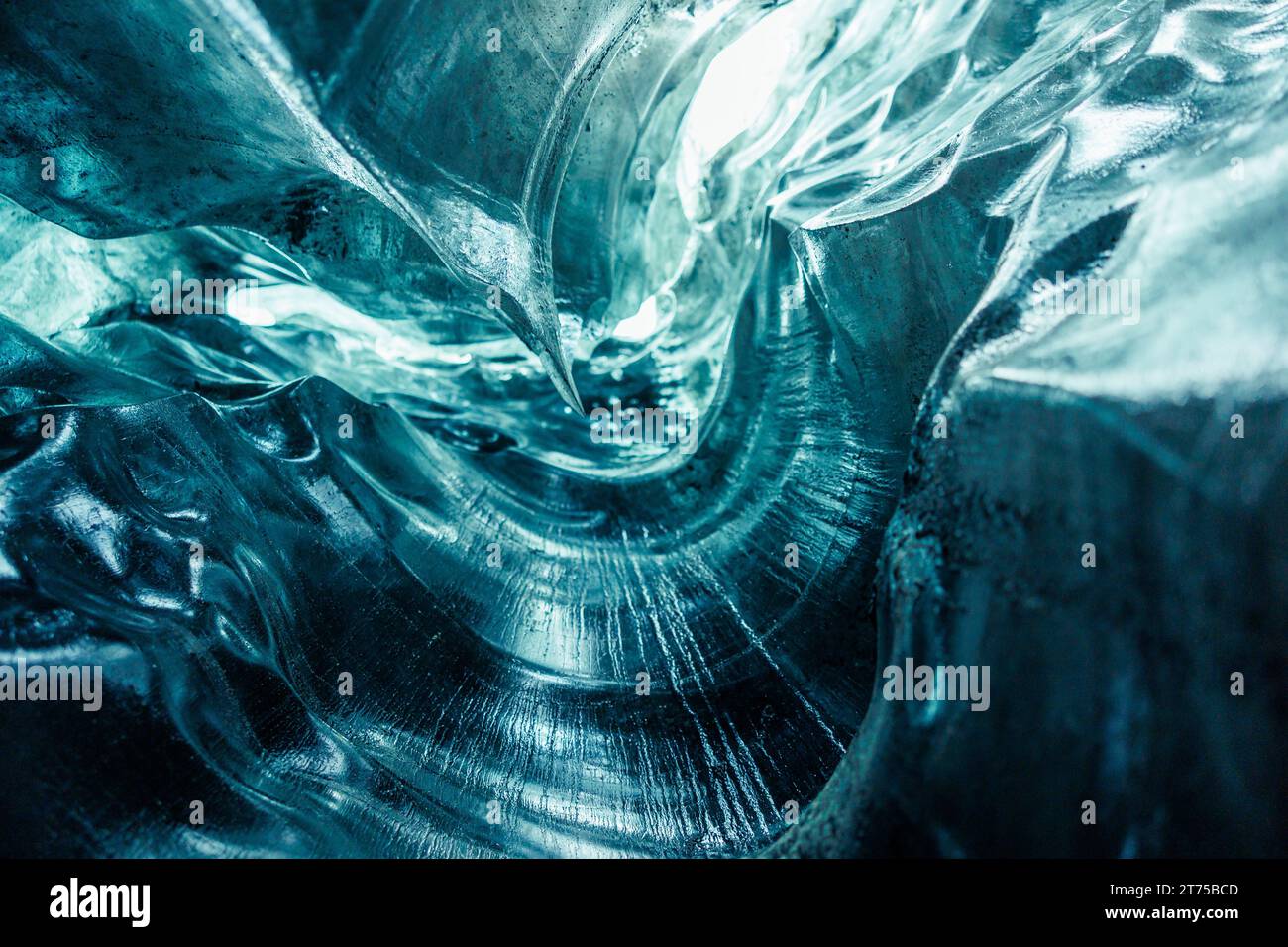 Nordic ice caves in vatnajokull iceberg forming frosty wintry icelandic ...