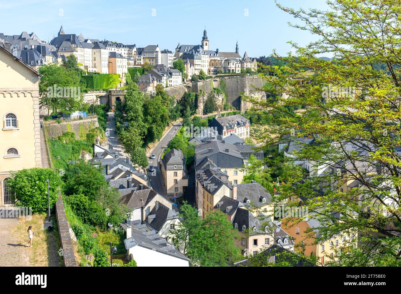 Grund district from Chemin de la Corniche, Grund Quartier, City of ...