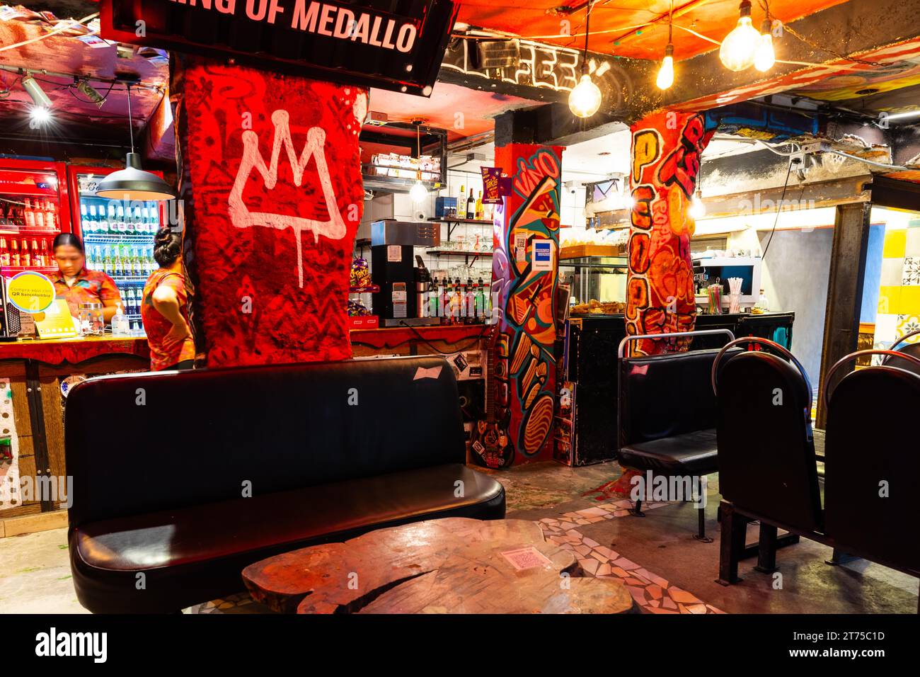 Restaurant, Comuna 13, Medellin, Colombia Stock Photo - Alamy