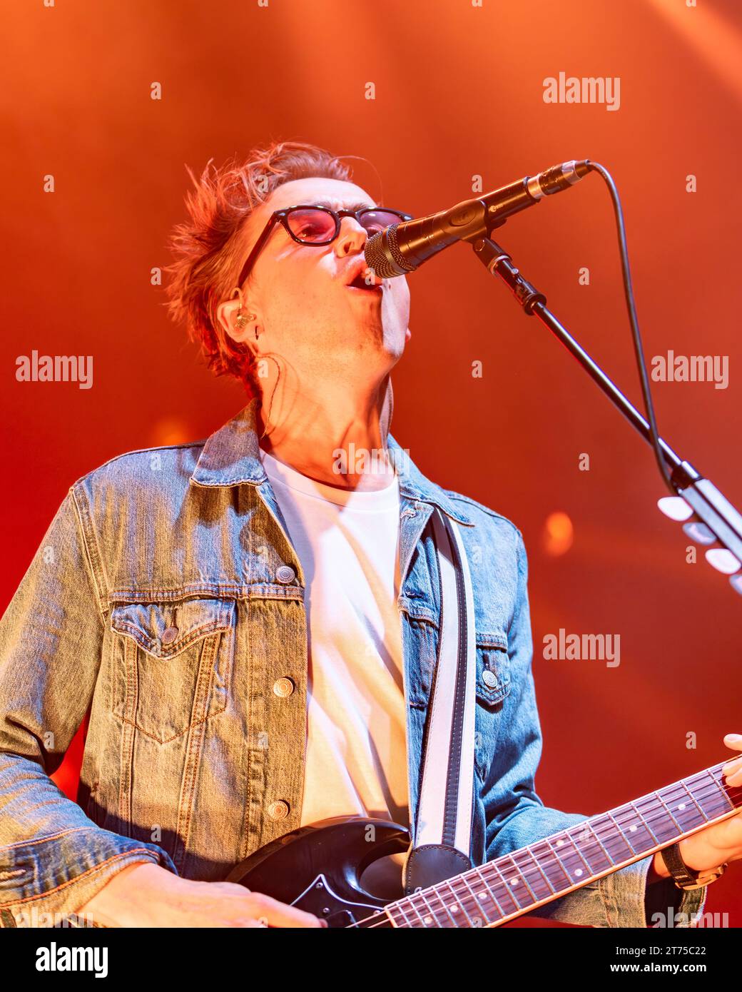 LEEDS, UK. 13th November 2023. McFly, Power to Play tour. Tom Fletcher ...