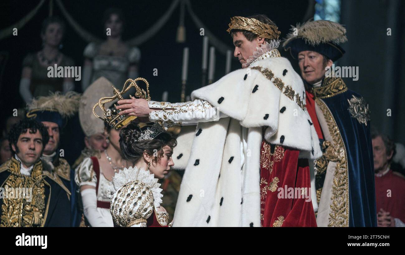 NAPOLEON, front, from left: Vanessa Kirby as Empress Josephine, Joaquin ...
