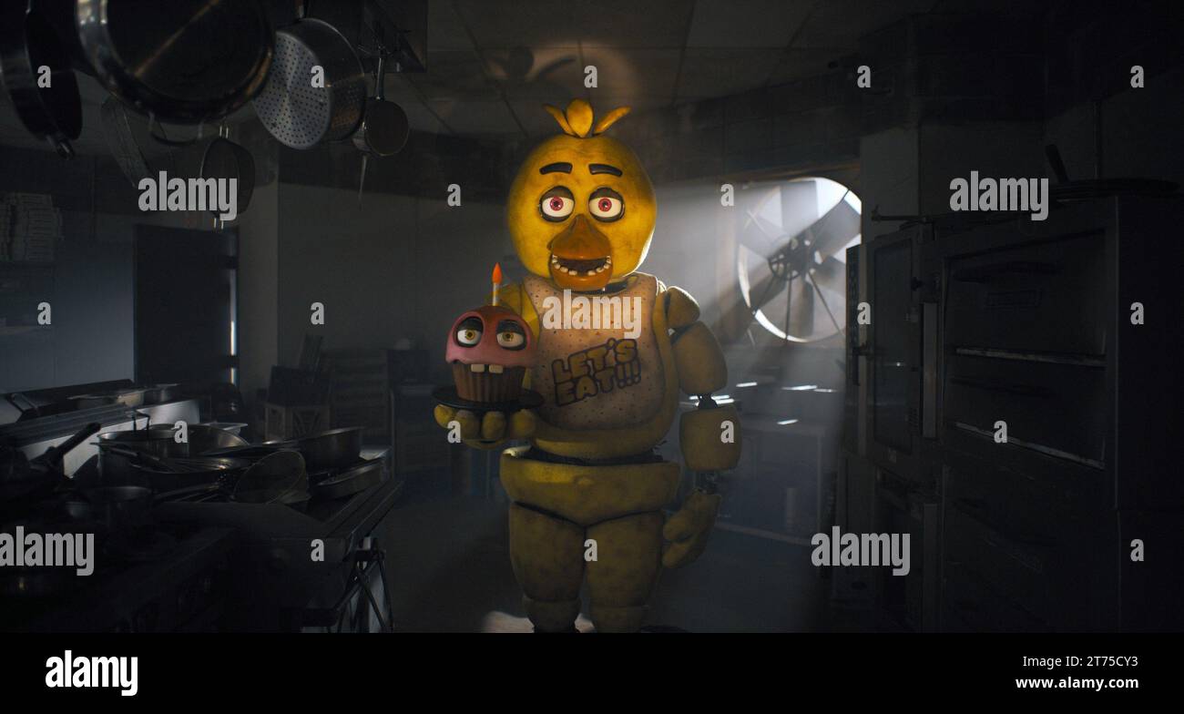 FIVE NIGHTS AT FREDDY'S, from left: Cupcake, Chica (Jess Weiss), 2023 ...