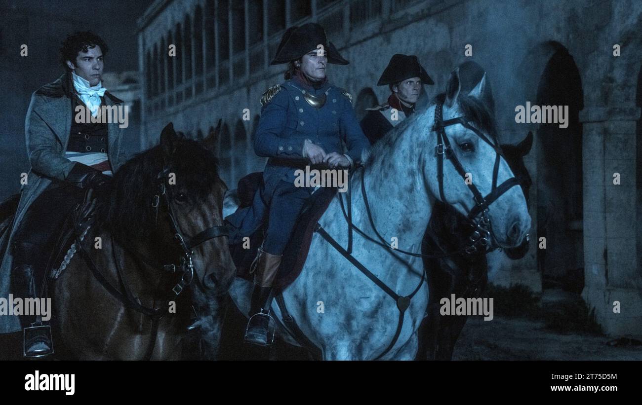 NAPOLEON, Tahar Rahim (left), Joaquin Phoenix as Napoleon Bonaparte ...