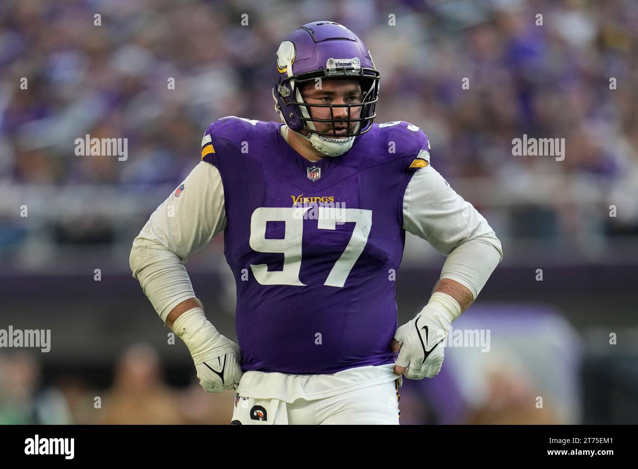 Minnesota Vikings defensive tackle Harrison Phillips (97) stands on the ...