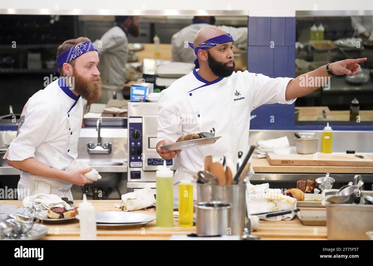 HELL'S KITCHEN, from left: contestants Johnathan Benvenuti, Jermaine ...