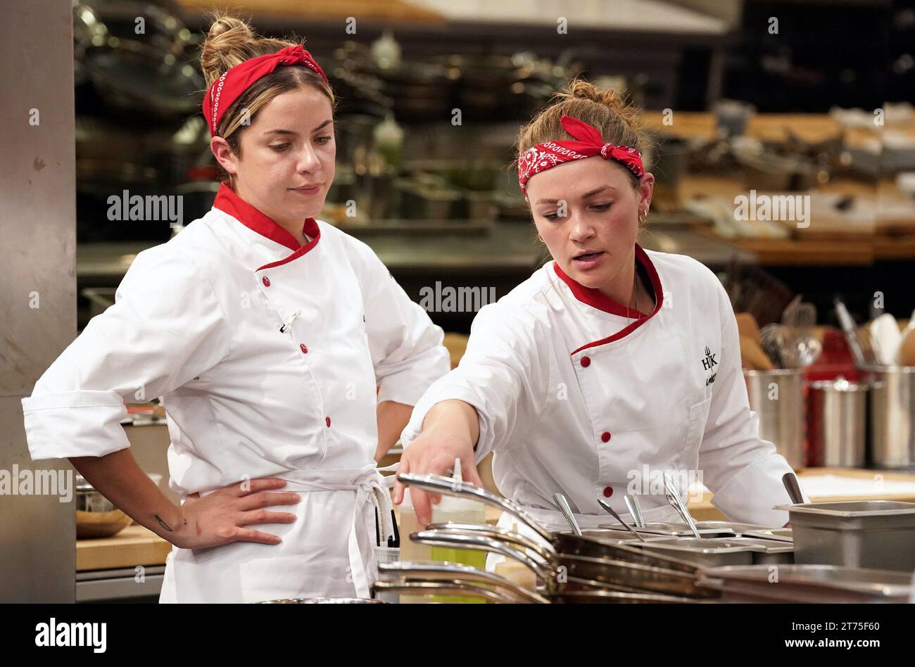 HELL'S KITCHEN, from left: contestants Carmen Florencia Ibarra, Leigh ...