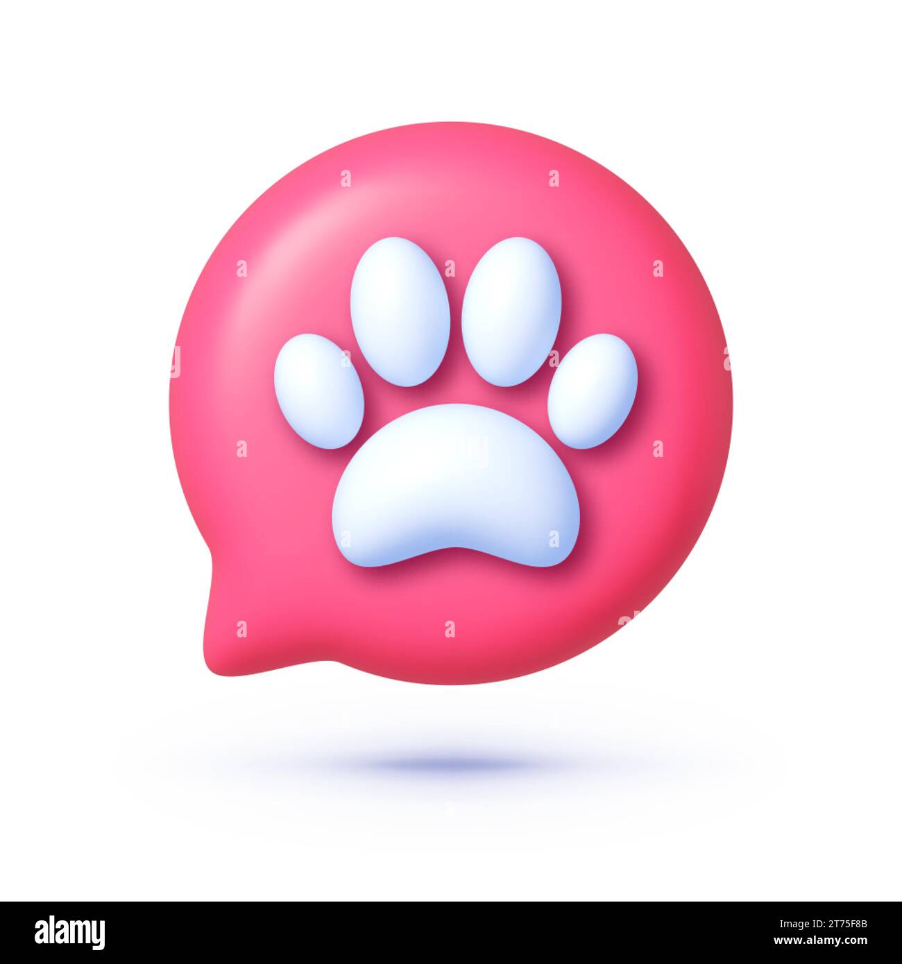 Paw 3d, great design for any purposes. Vector illustration Stock Vector ...