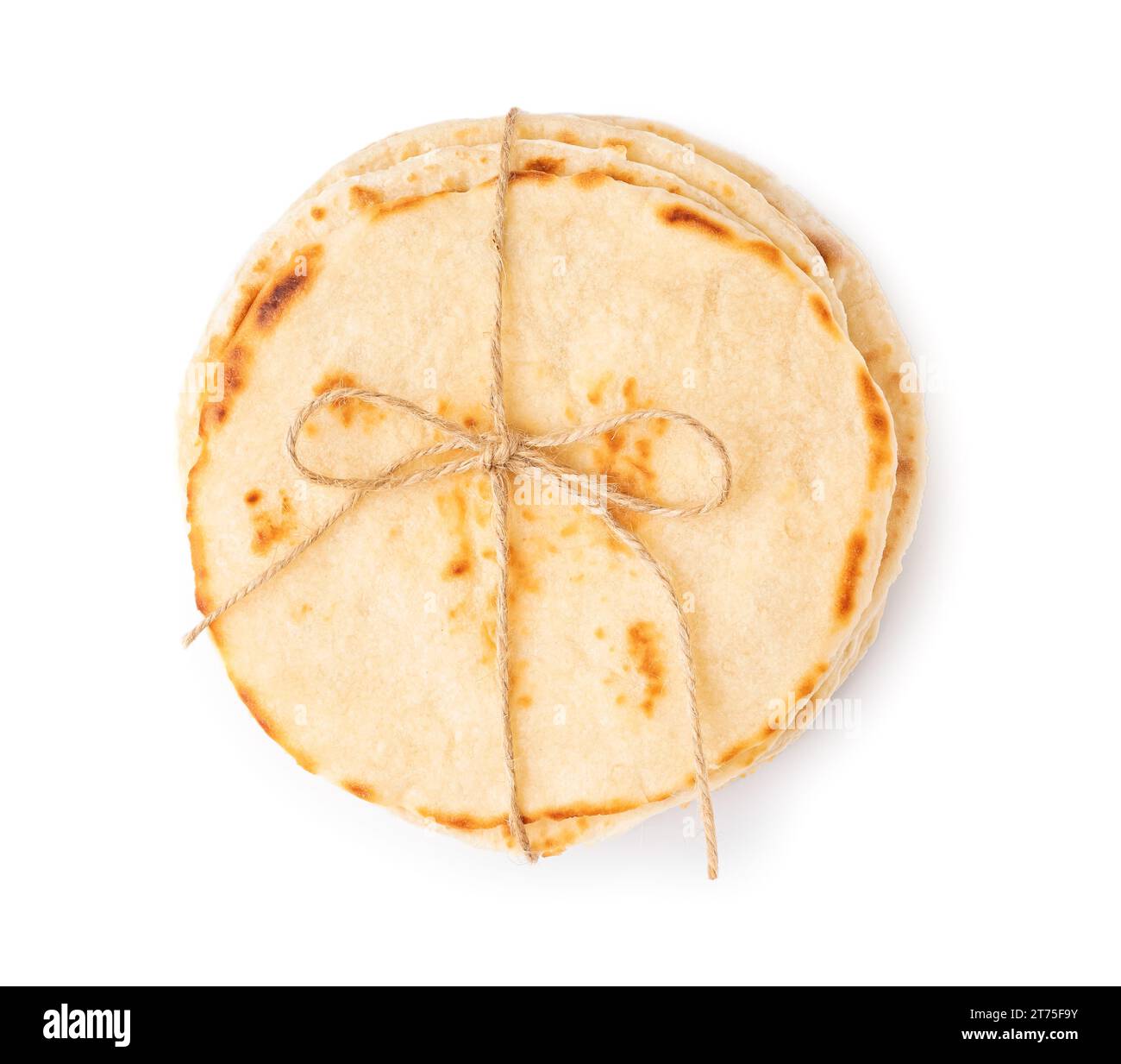Bunch of tasty pita bread on white background Stock Photo - Alamy