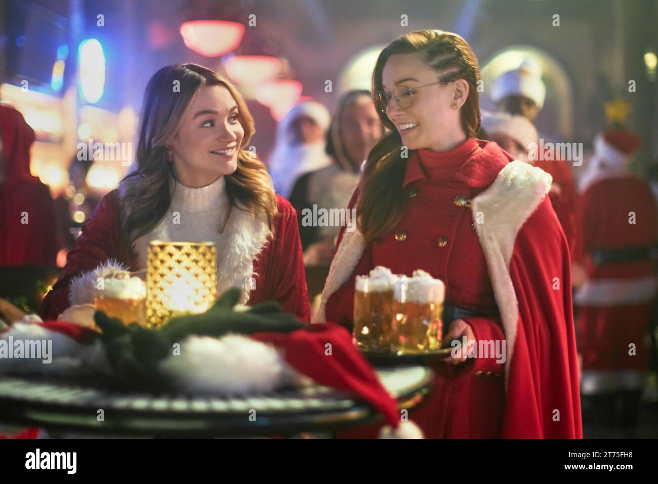 THE SANTA SUMMIT, from left: Hunter King, Amy Groening, (aired Nov. 5 ...