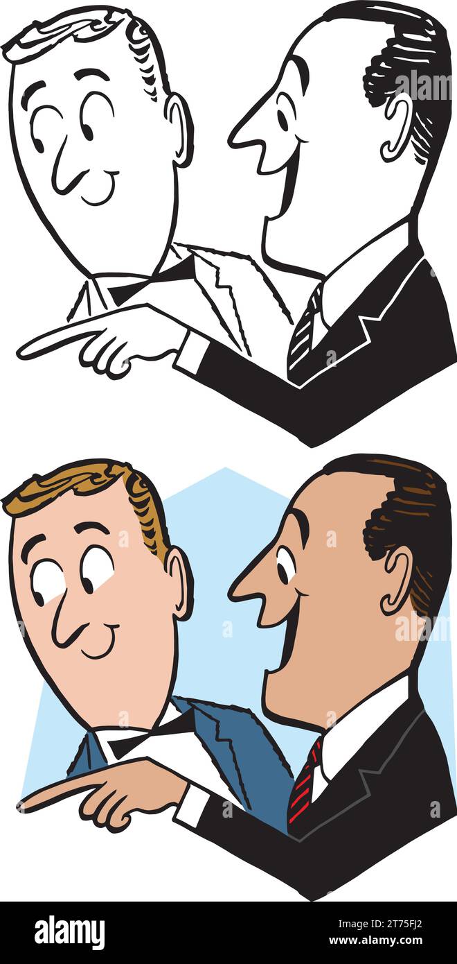 Cartoon illustration man two heads hi-res stock photography and images ...
